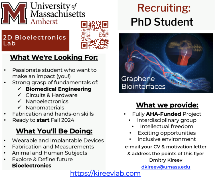 Kireevlab – On the verge of bioelectronics and 2D materials